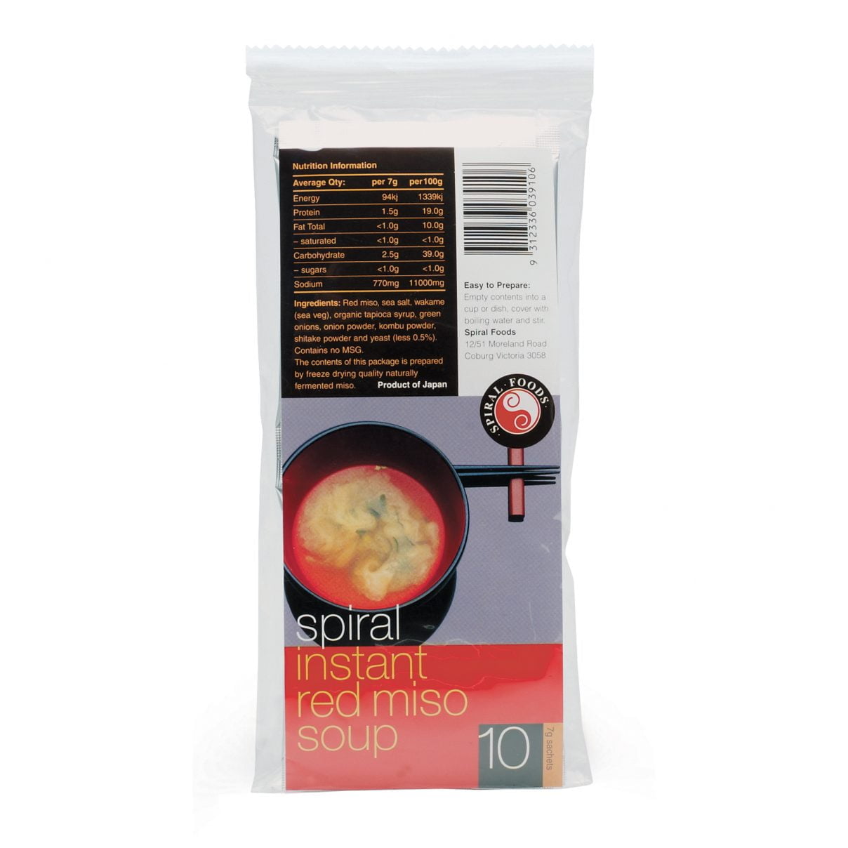 Instant Red Miso Soup - Spiral Foods