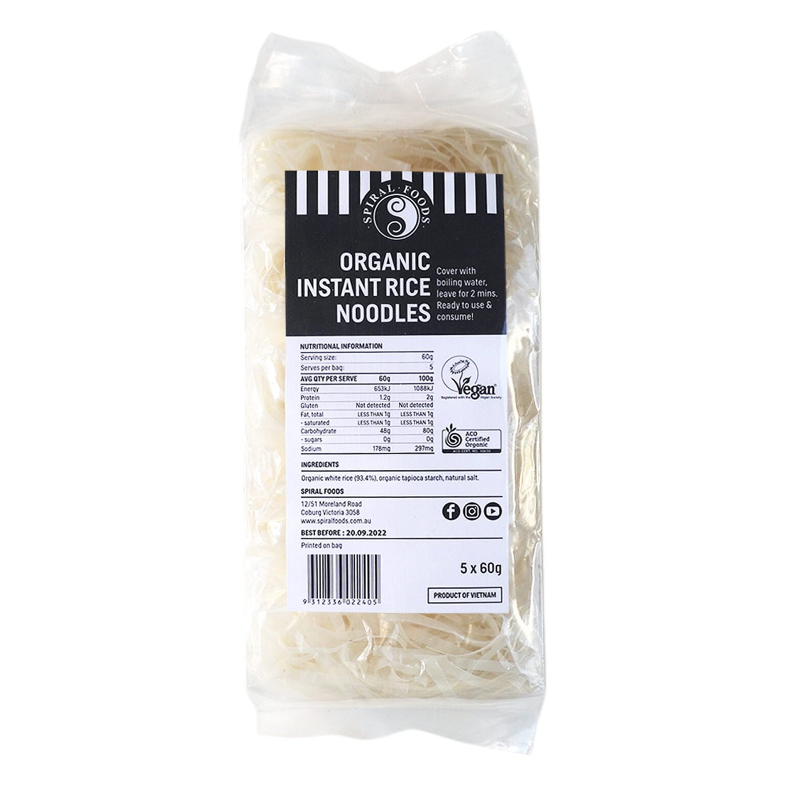 Organic Instant Rice Noodles - Spiral Foods